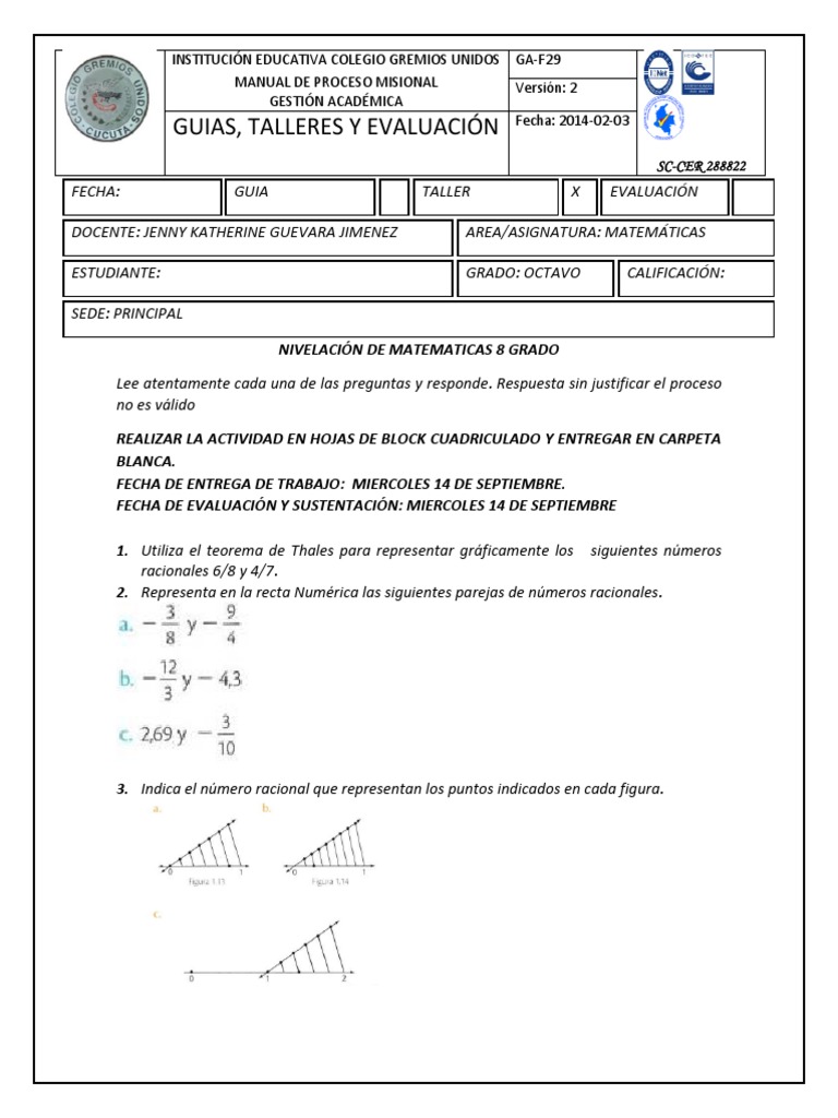 Matematicas 8 Grado Pdf Matemáticas álgebra