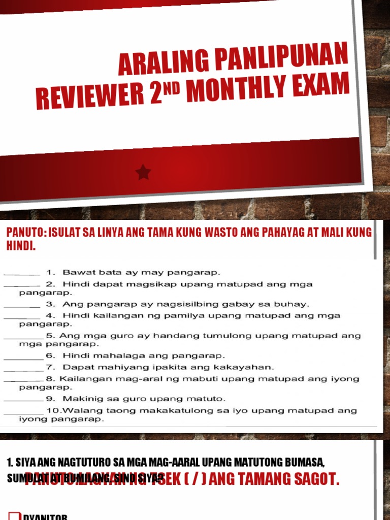 Araling Panlipunan Reviewer 2nd Monthly Exam | PDF