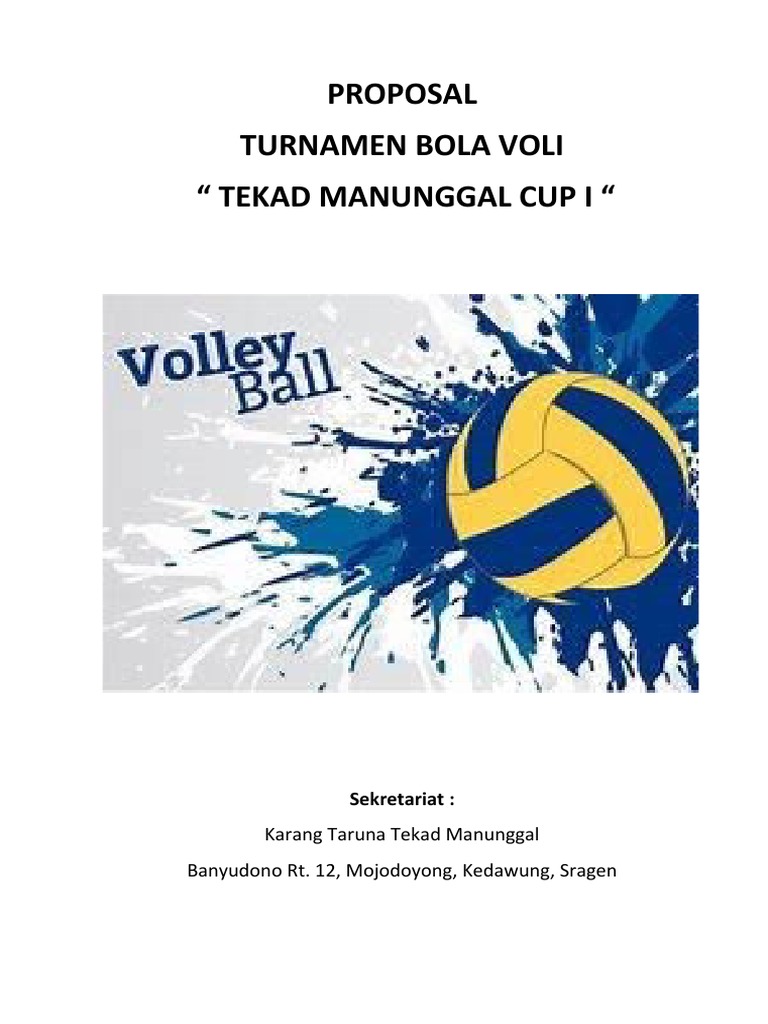 Proposal Voli Tekad Manunggal Cup I | PDF
