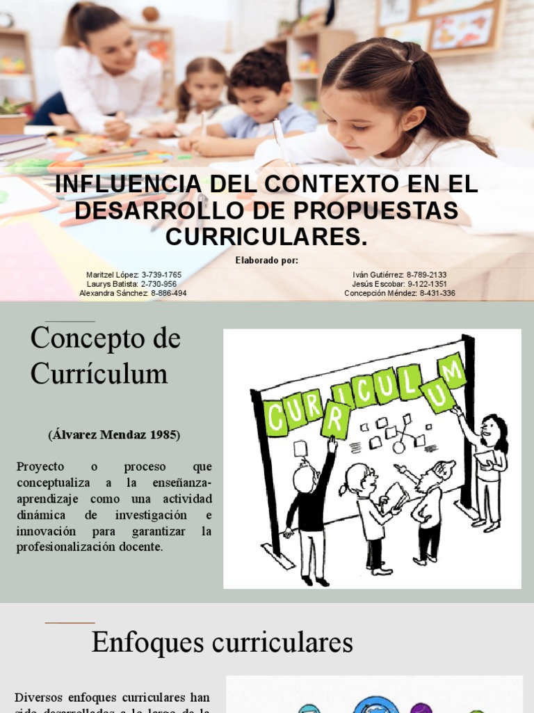 Influencia Del Contexto en El Desarrollo de Propuestas Curriculares ... Influencia Del Contexto en El Desarrollo de Propuestas Curriculares ...