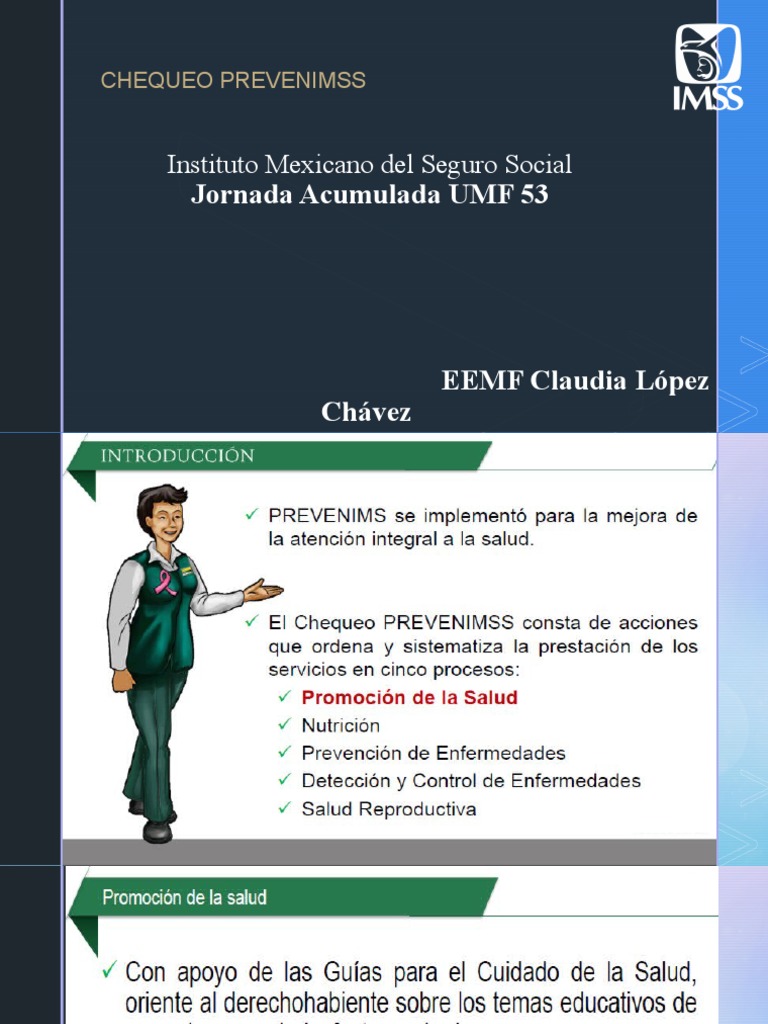 Chequeo Prevenimss | PDF | Asistencia sanitaria preventiva | Enfermería