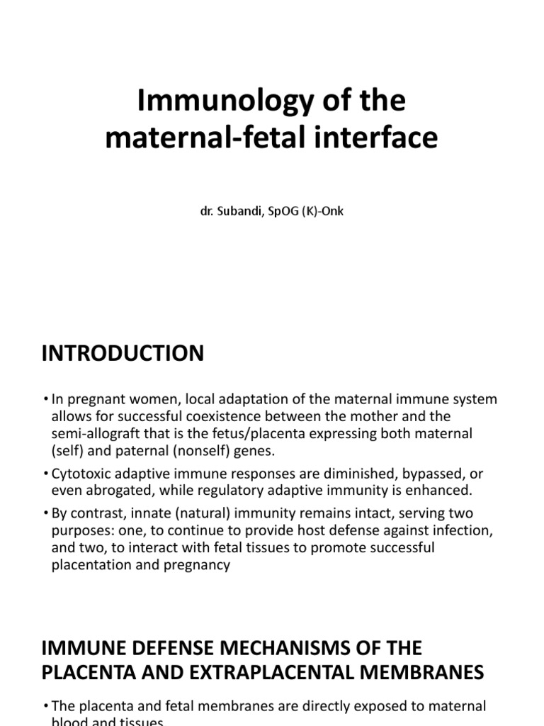 K11 Imunology Maternal | PDF | Immune System | Placenta