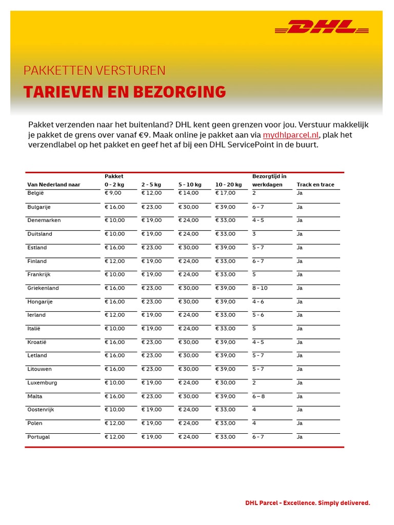Internationale Tarieven Consument | PDF