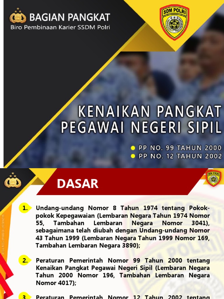 Kenaikan Pangkat PNS Berdasarkan PP 99/2000 | PDF