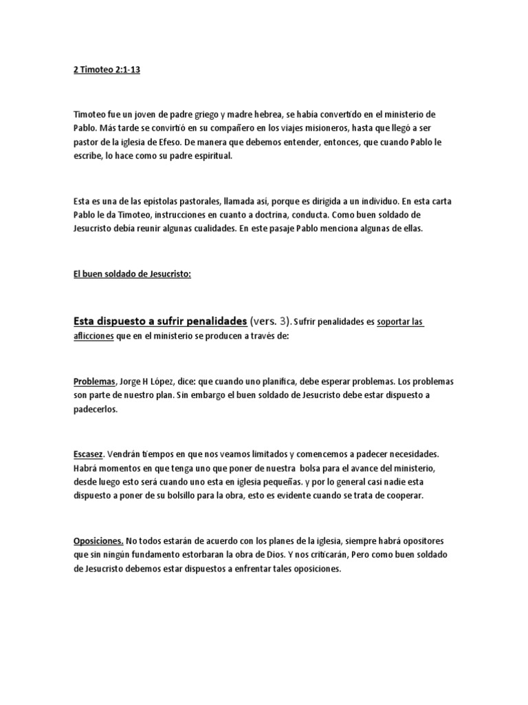 Soldado De Jesucristo Pdf Pablo El Apóstol Jesús