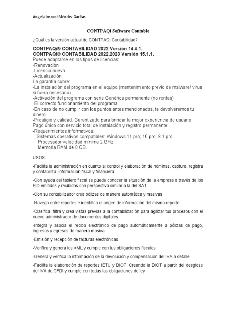 CONTPAQi Software Contable | PDF | Contabilidad | Informática