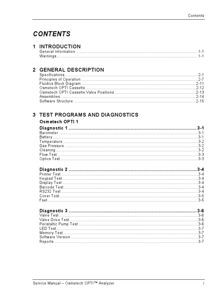 Osmetech Analyzer Opti - Service Manual | PDF | Ph | Fluorescence