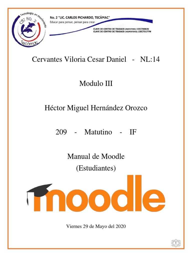 Guía de Uso de Moodle para Estudiantes | PDF | Moodle | Archivo de ...