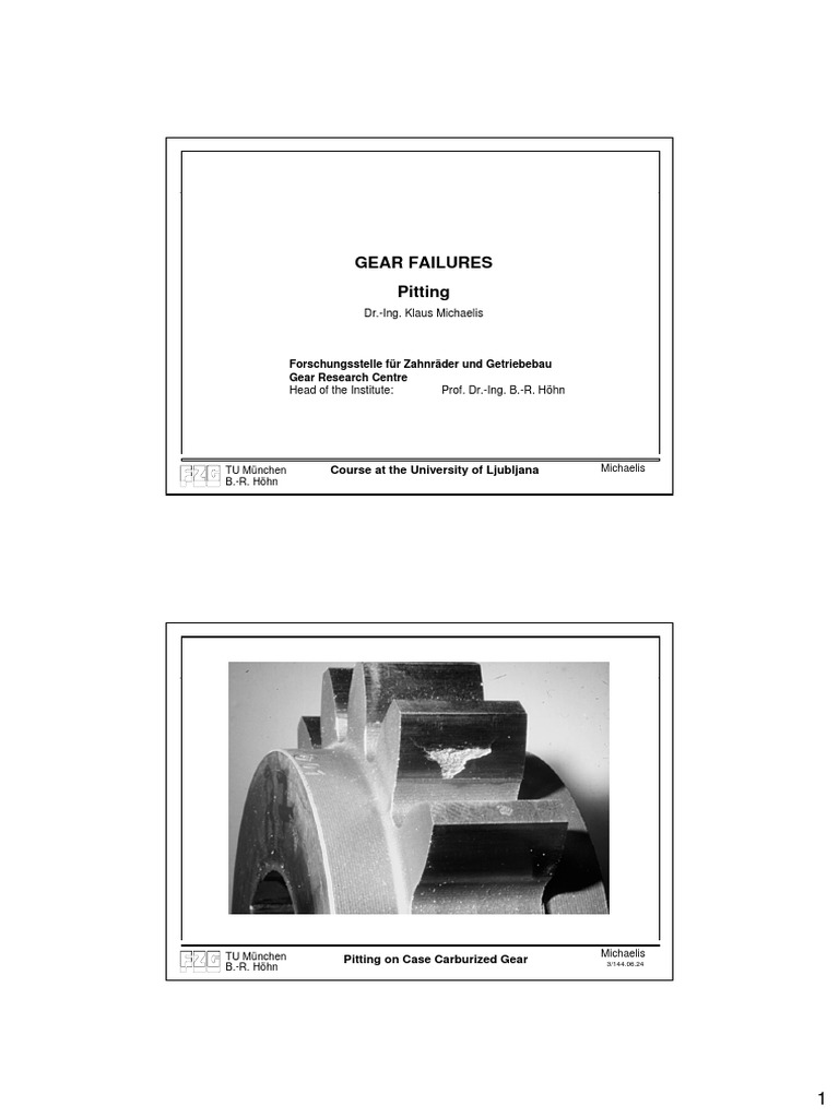 Gear Failures - Pitting | PDF | Motor Oil | Mechanical Engineering