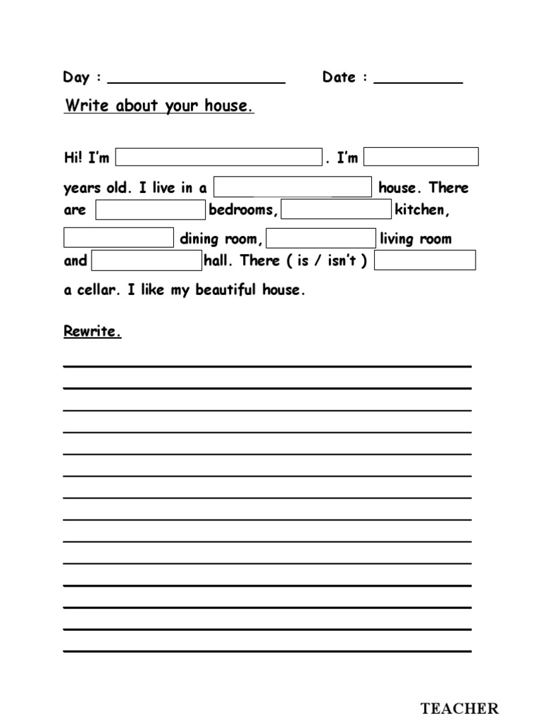 Write About Your House. | PDF