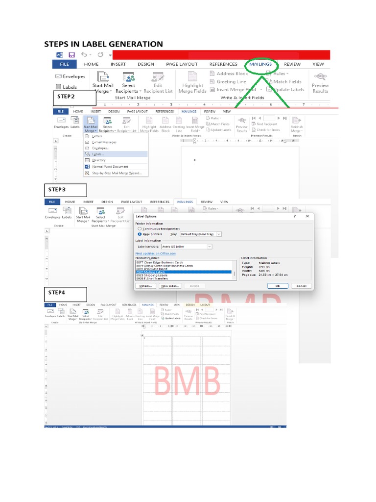 Steps in Label Generation | PDF | Computers