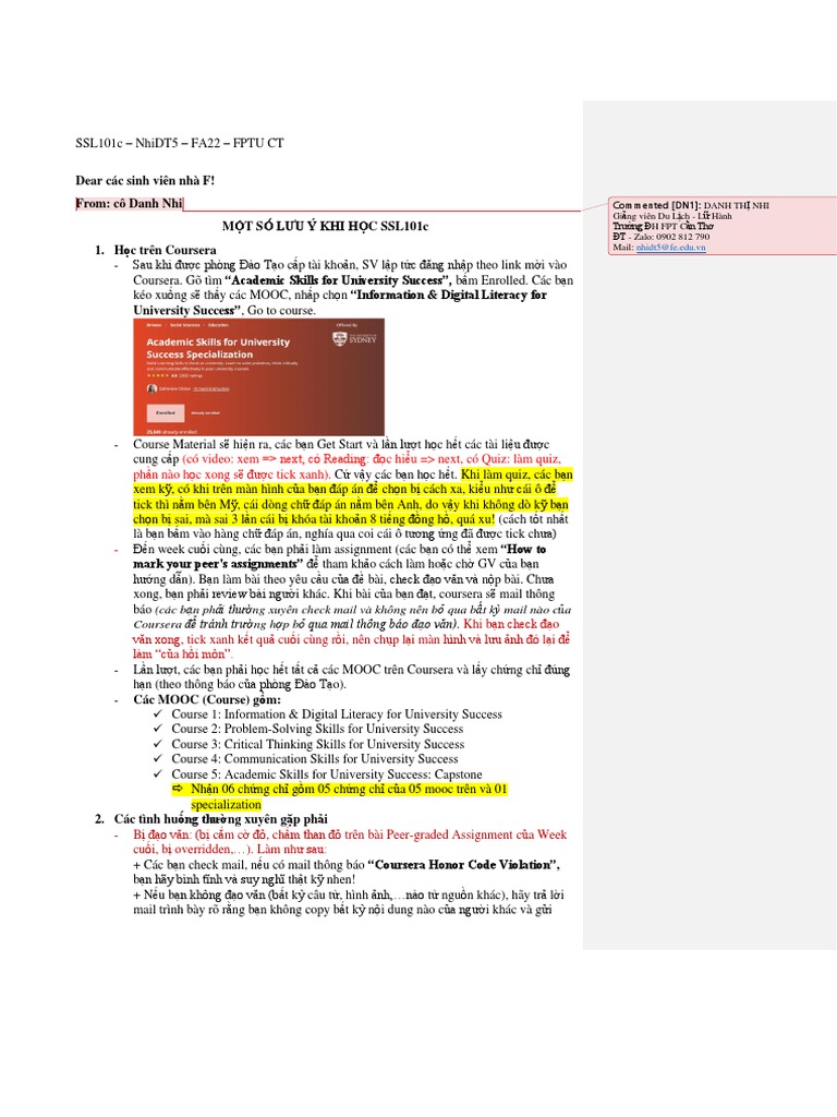Bi Kiep Gia Truyen Khi Hoc Tren Coursera Co Nhidt5 | PDF