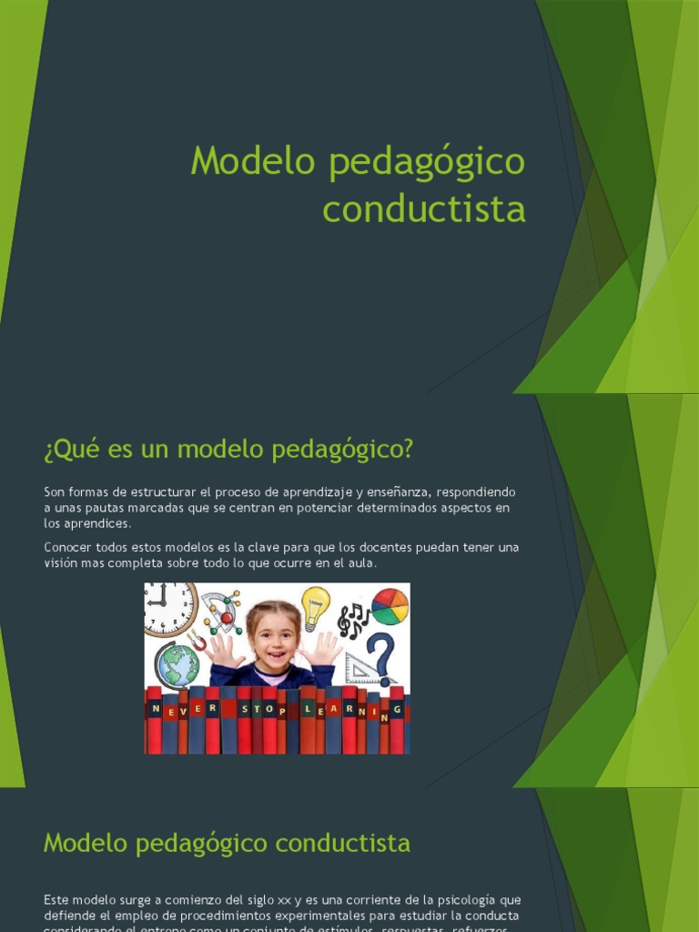 Modelo Pedagógico Conductista | PDF | Aprendizaje | Método de enseñanza