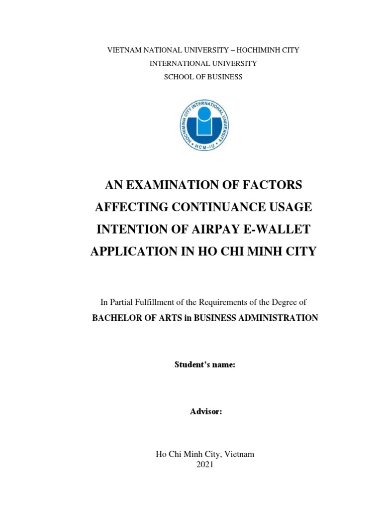 2021 Thesis An Examination Of Factors Affecting Continuance Usage