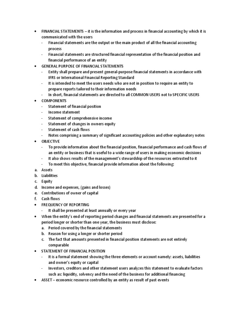 Financial Statements Notes | PDF | Financial Statement | Financial ...