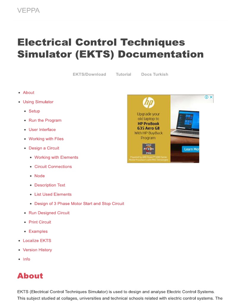 Elektrika Simulation - Manual Software EKTS | PDF