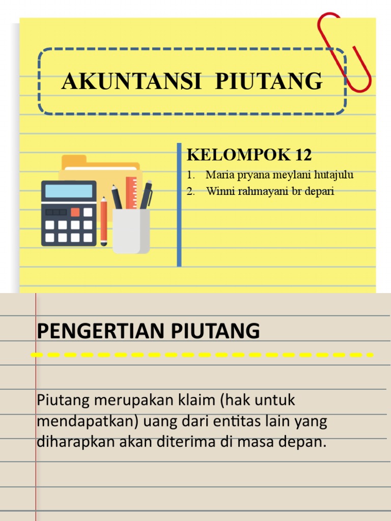 Akuntansi Piutang Kel 12 | PDF