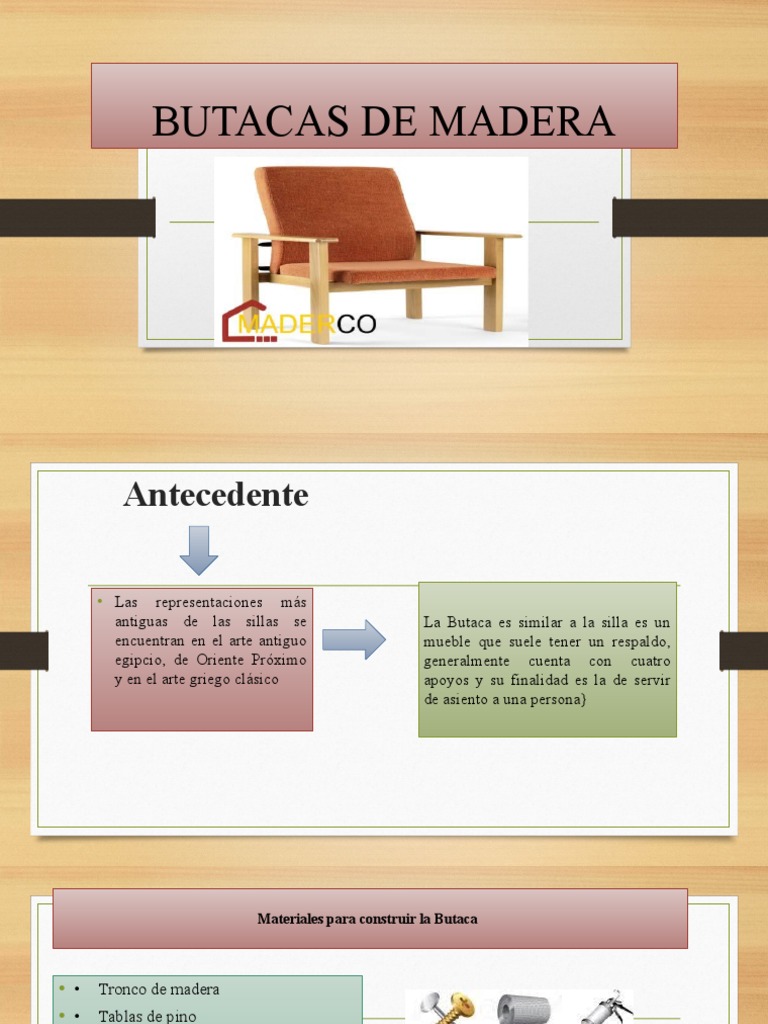 Butacas de Madera | PDF | Silla | Mueble
