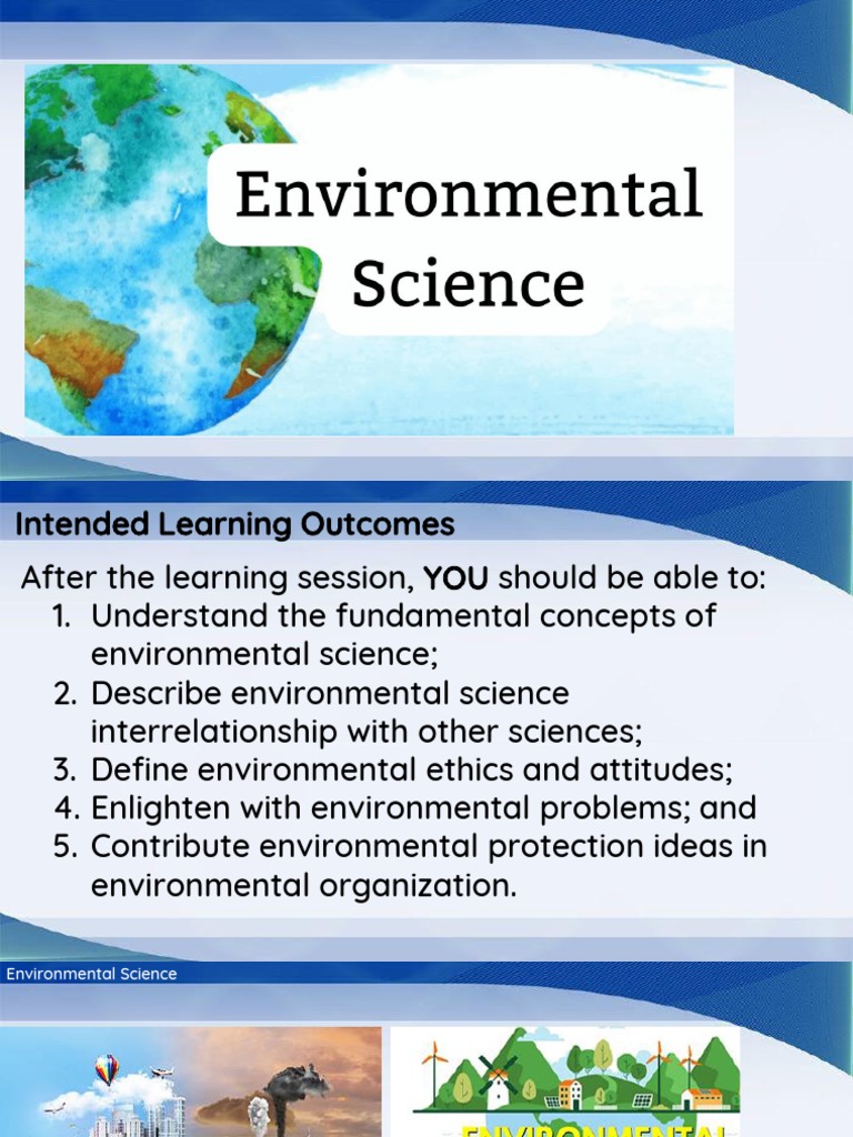 Lecture 1 - Introduction To Environmental Science | PDF | Environmental ...