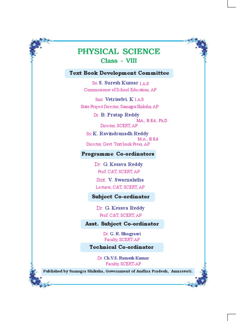 8th PS Text Book - Compressed | PDF | Force | Curriculum