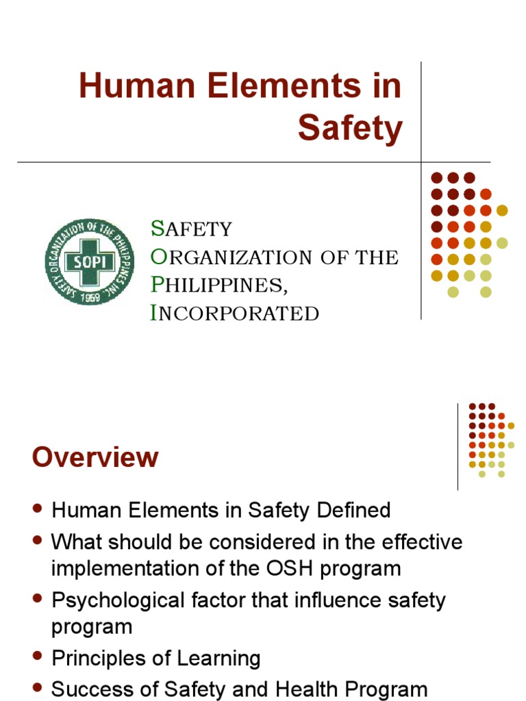 Human Factors in Safety Programs | PDF | Attitude (Psychology) | Emotions