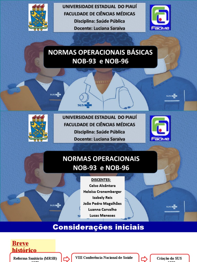 NOB 93 e 96 - Saúde Pública | PDF | Ciências da Saúde | Ciência Política