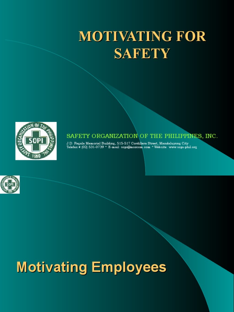 Motivating For Safety | PDF | Motivation | Motivational