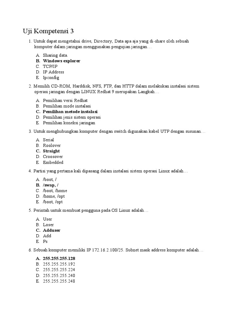 Tugas AIJ Bab 3 TKJ | PDF