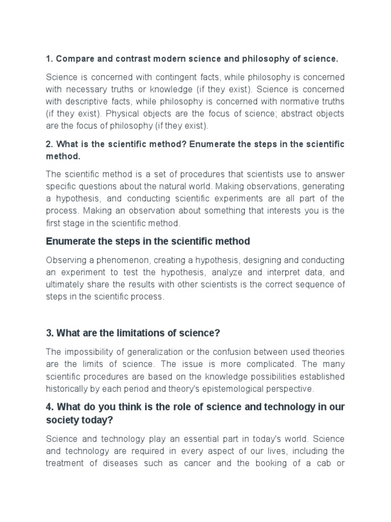 Science vs. Philosophy: Key Differences | PDF