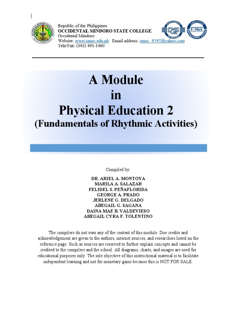 PE 2 Module 2021 | PDF | Dances | Rhythm