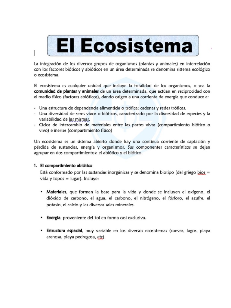 Lectura Ecosistema | PDF