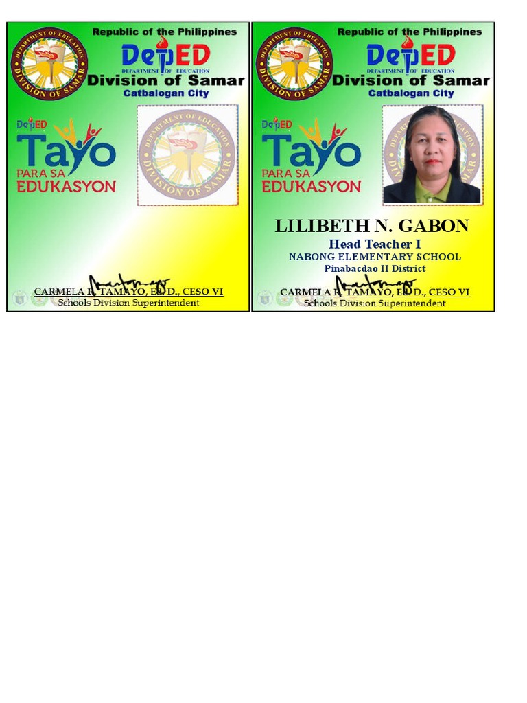 Deped-Samar-ID-Format (1).docx | PDF