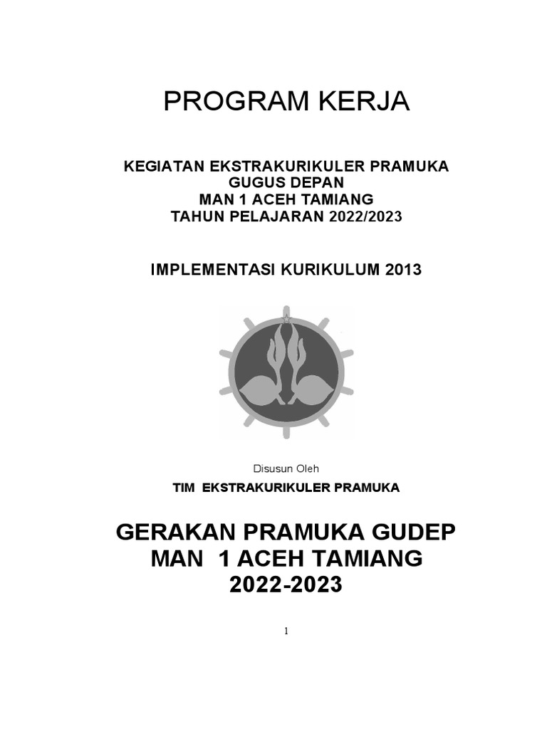 Program Kerja Pramuka | PDF