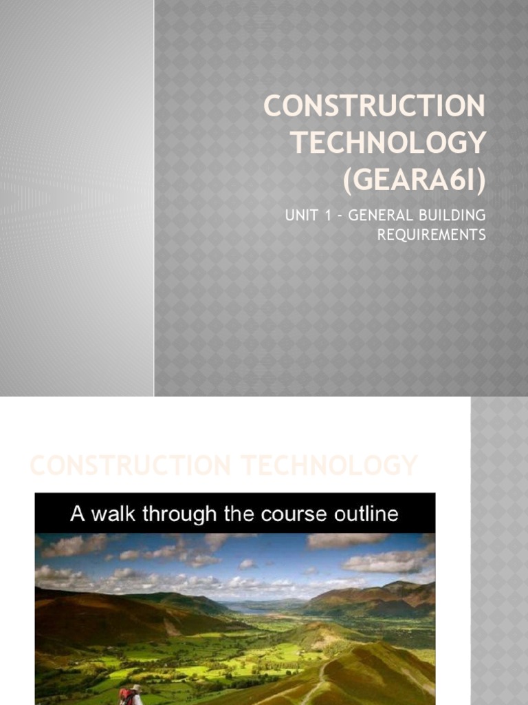 Unit 1 - General Building Requirements | PDF | Window | Framing (Construction)