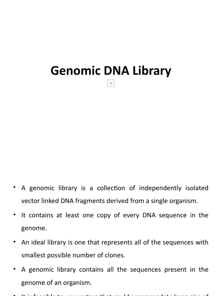 Genomic DNA Library | PDF | Plasmid | Molecular Cloning