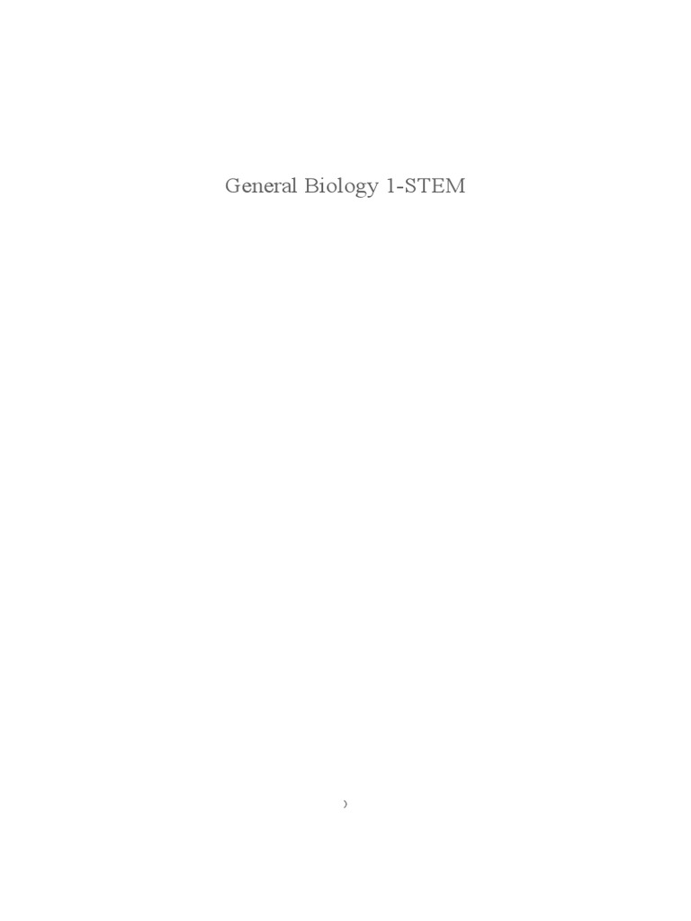 General Biology 1 Teaching Guide | PDF | Cell (Biology) | Cellular ...