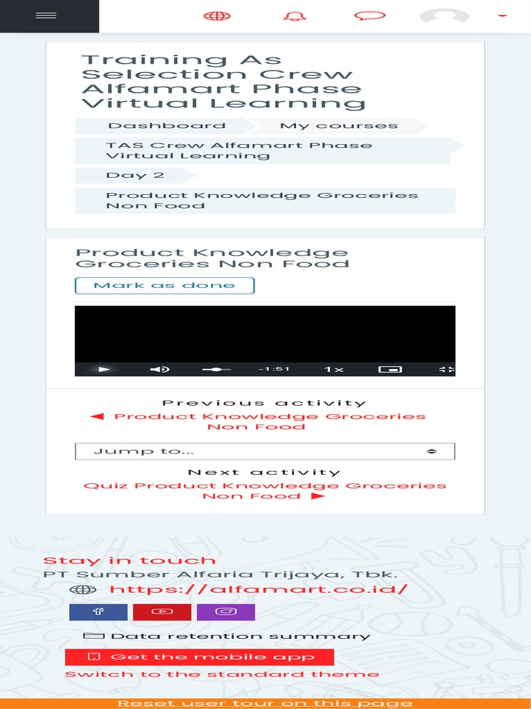 TAS Crew Alfamart Phase Virtual Learning Product Knowledge Groceries Non Food | PDF