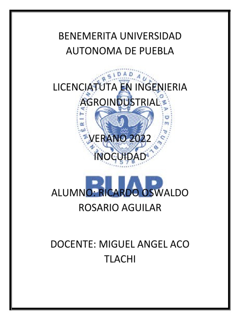 Benemerita Universidad Autonoma de Puebla | PDF | Carne | Seguridad alimenticia
