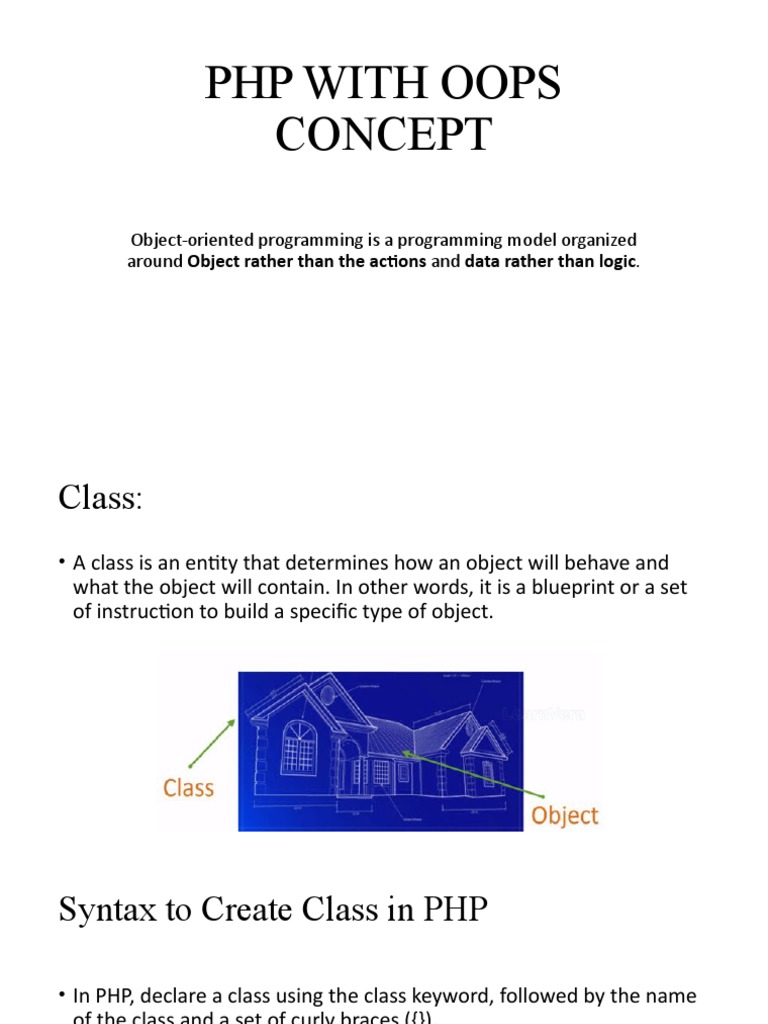 Php With Oops Concept Pdf Class Computer Programming Inheritance Object Oriented 1563