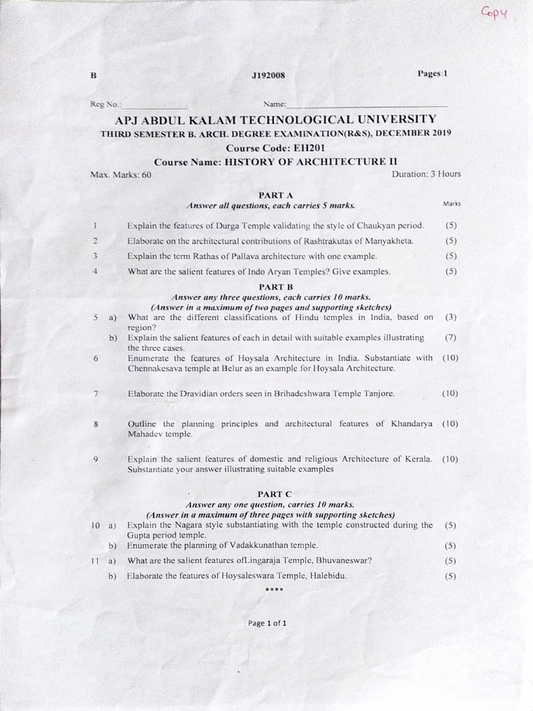 S3 Previous Year Question Paper | PDF