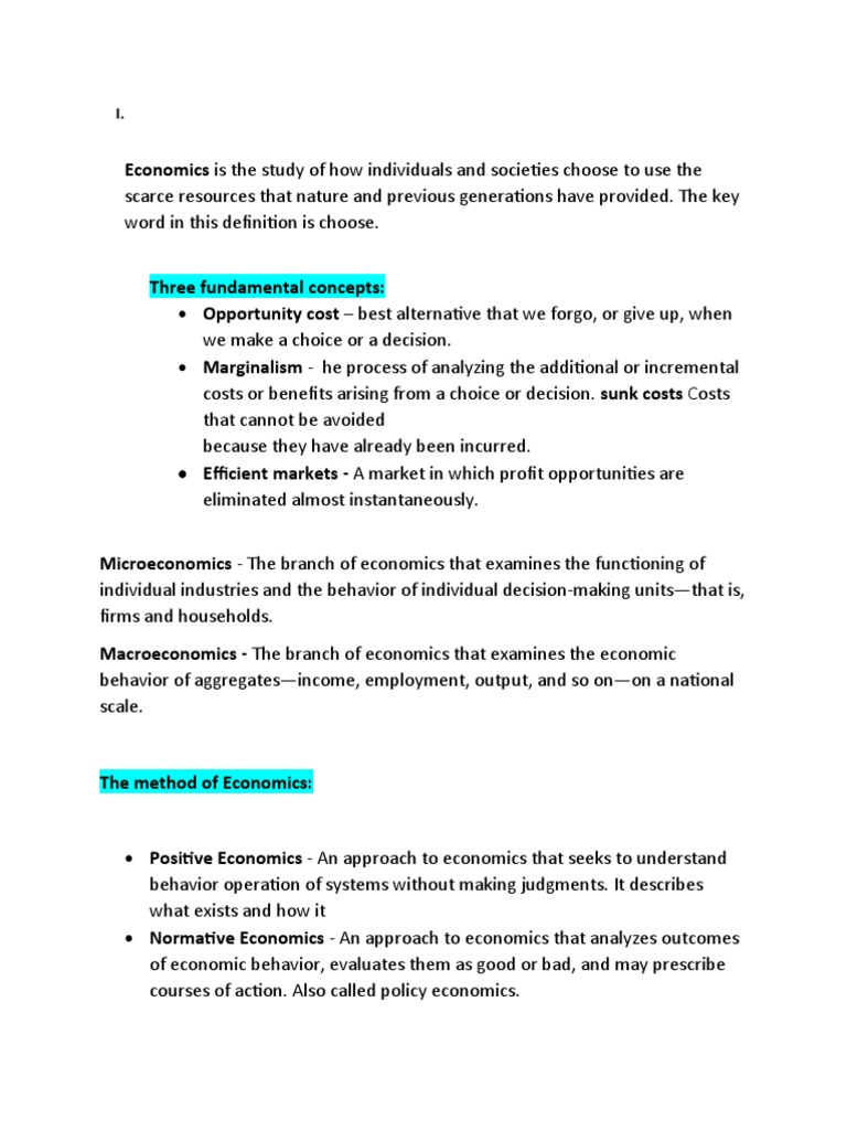 Basic Micro - Prelims Reviewer | PDF | Economics | Business Economics
