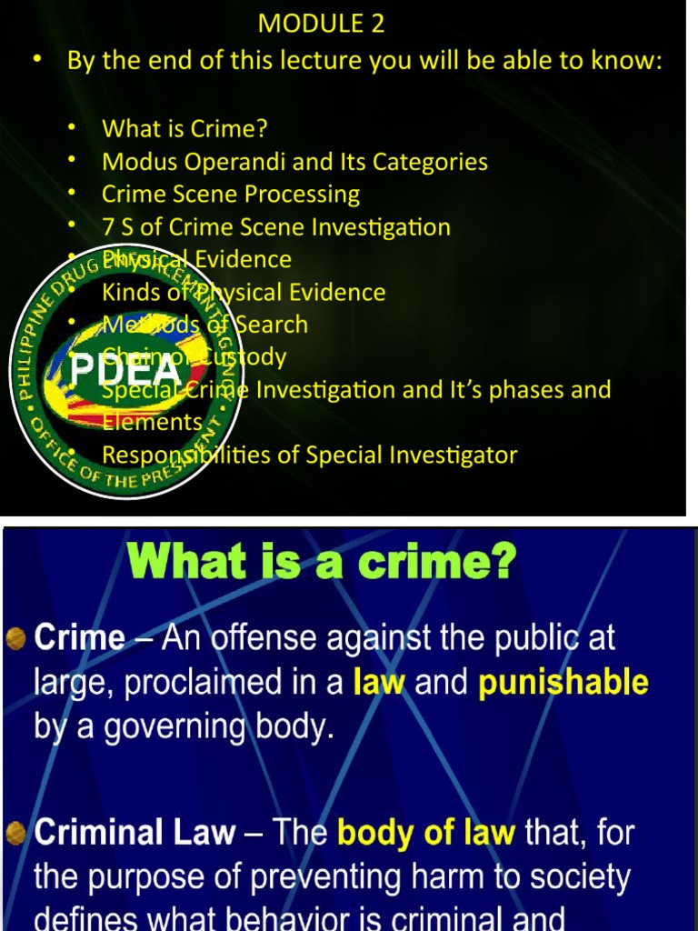 Cdi 3 Lesson 2 Crime And Crime Scene Pdf Crime Scene Witness