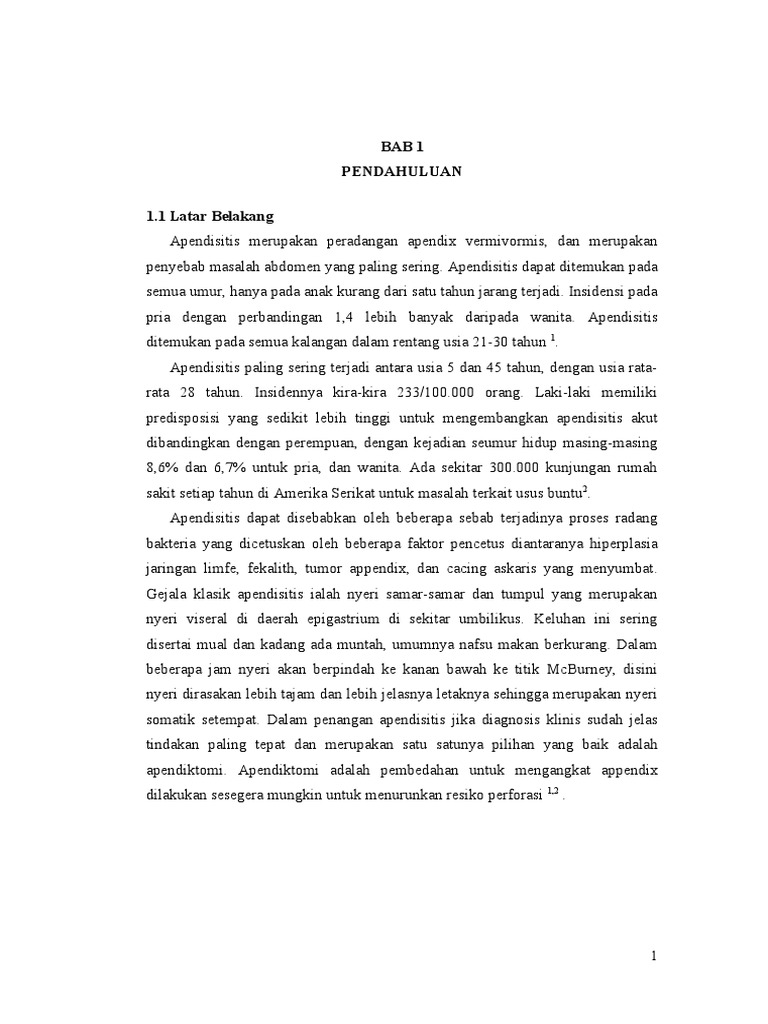 Lapsus Apendisitis | PDF | Sains & Matematika
