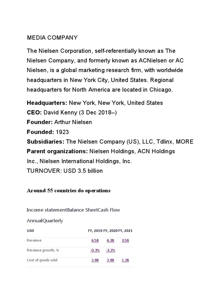 Nielsen: Global Marketing Insights Leader | PDF