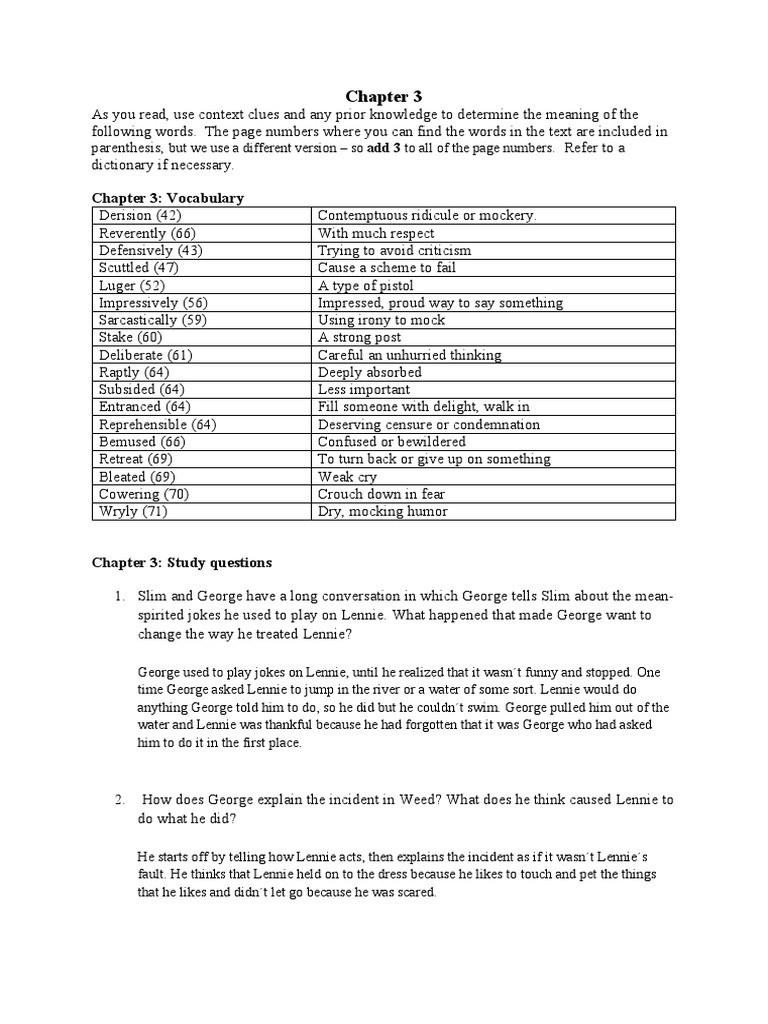 Chapter 3 - Vocabulary and Study Questions | PDF