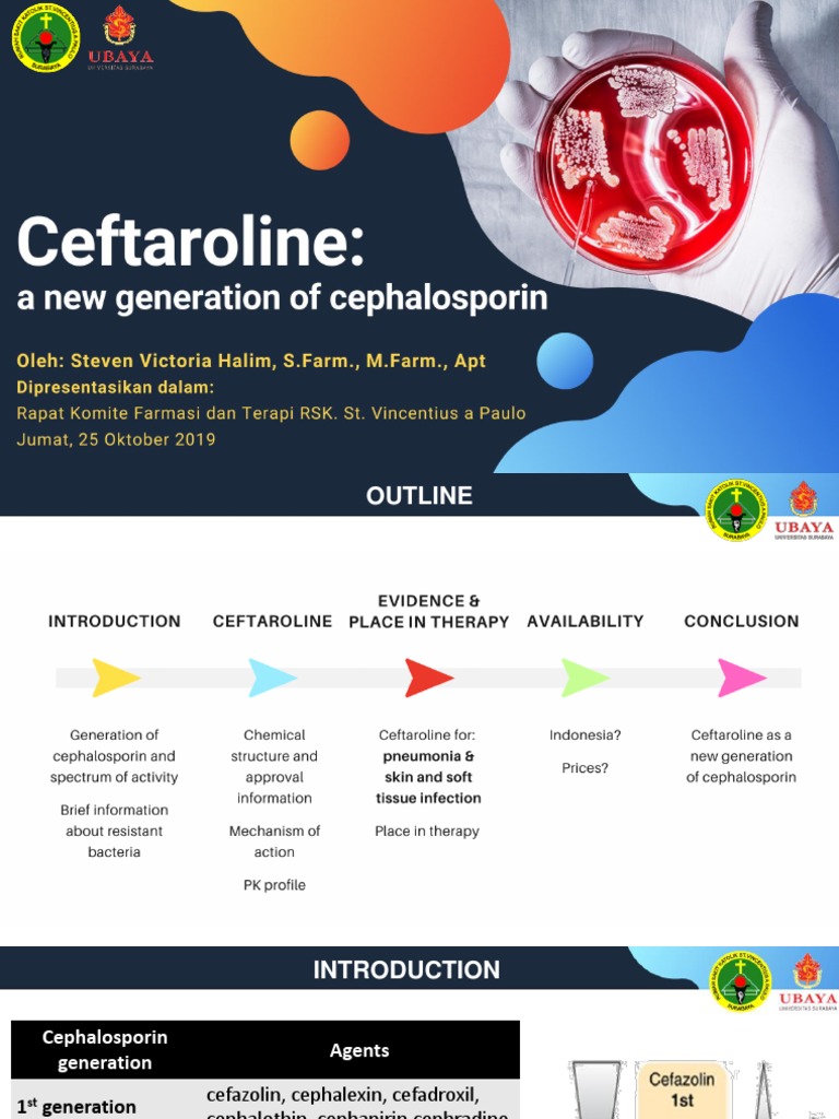 Ceftaroline As A New Generation of Cephalosporins - 241019 | PDF