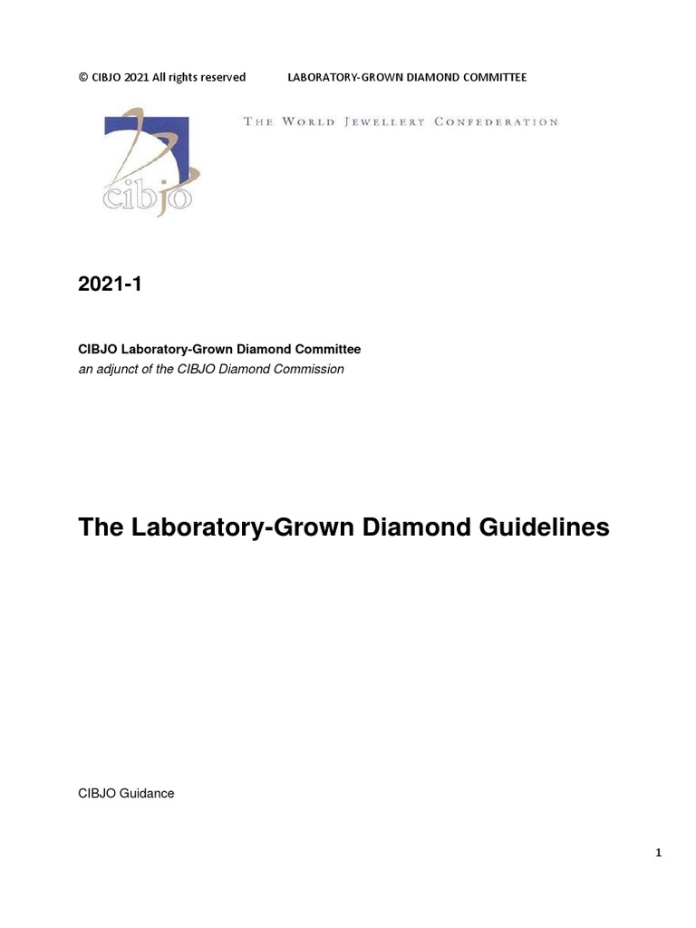 CIBJO LGD Guidelines 2021 | PDF | Diamond | Gemstone