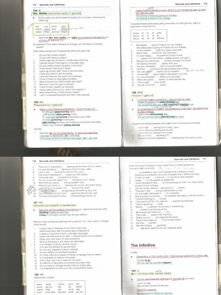 Gerunds and Infinitives - Grammar Practice | PDF