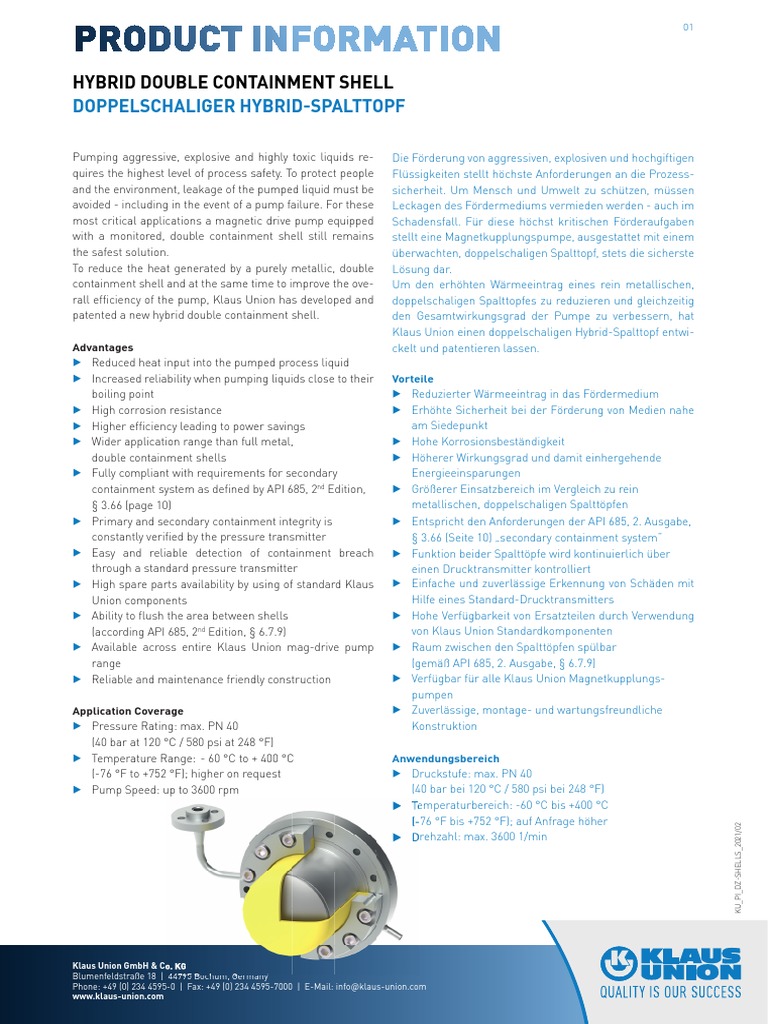 PI - Hybrid Double Containment Shell | PDF