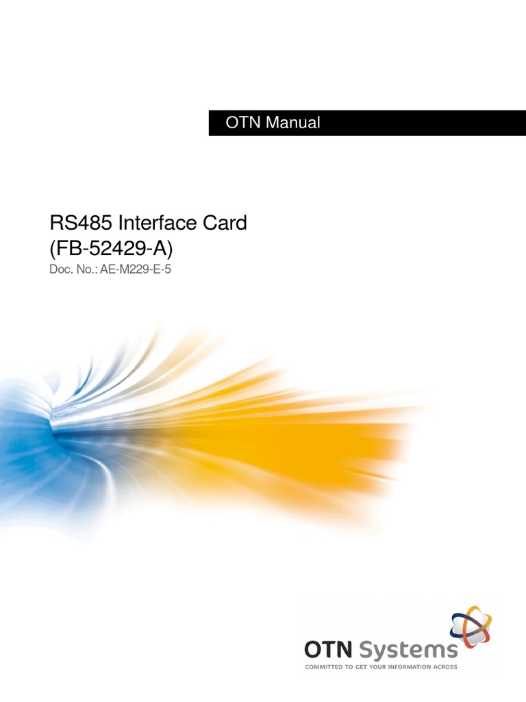 M229 5 RS485 A4 E Screen | PDF | Electrical Connector | Computer Network